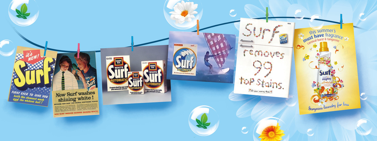 Surf's brand history of great cleaning | Surf